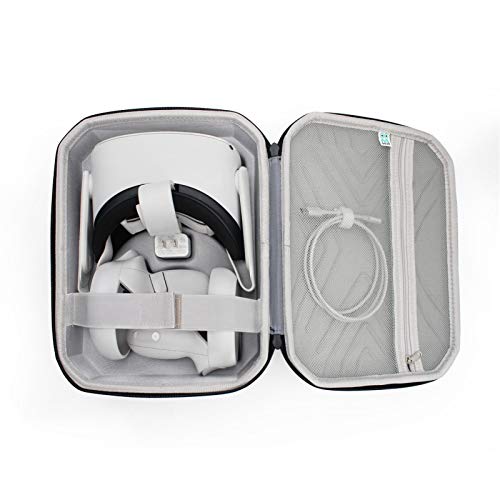 Design for Oculus Quest 2 Case - Hard Travel Case for Oculus Quest 2 Carrying Case | Waterproof Storage Case for Quest 2 Case with Elite Strap | VR Headset Accessories for Oculus Quest 2 Case
