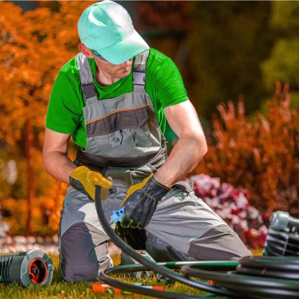 UCLEVER 2-in-One Drip Irrigation Tubing Hole Punch & Fitting Insertion Easier Tool for 1/4" Inch Fitting & Emitter Insertion