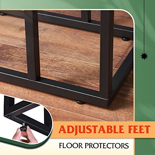 WLIVE Side Table, C Shaped End Table for Couch, Sofa and Bed, Large Desktop C Table for Living Room, Bedroom, Black