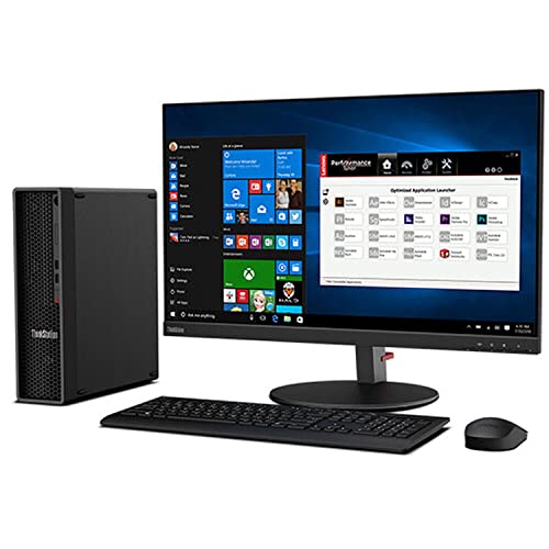 Lenovo ThinkStation P340 SFF Home & Business Desktop (Intel i7-10700 8-Core, 128GB RAM, 2TB PCIe SSD, Intel UHD 630, USB 3.2, Display Port, SD Card, Black, Win 10 Pro) Refurbished (Renewed)