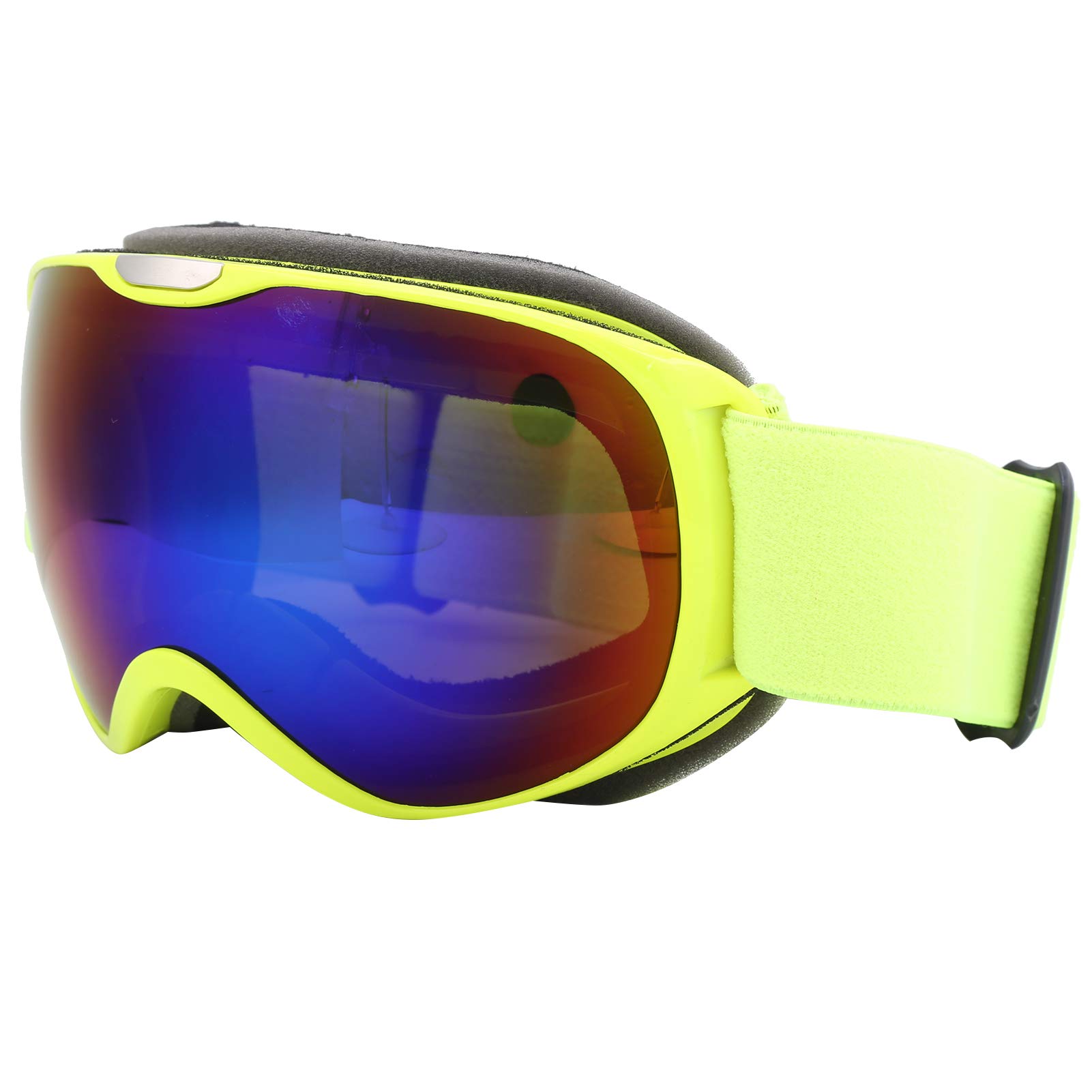 ENTHUSRI Kids Ski Goggles Anti Fog Snowboard Goggles Double Layer PC Lens Climbing Snow Sports Glasses for Outdoor(Yellow)