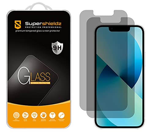 Supershieldz (2 Pack) (Privacy) Anti Spy Screen Protector Designed for iPhone 13 Mini (5.4 inch), Tempered Glass, Anti Scratch, Bubble Free