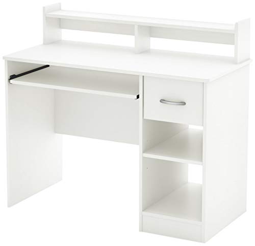 South Shore Axess Desk with Keyboard Tray, White