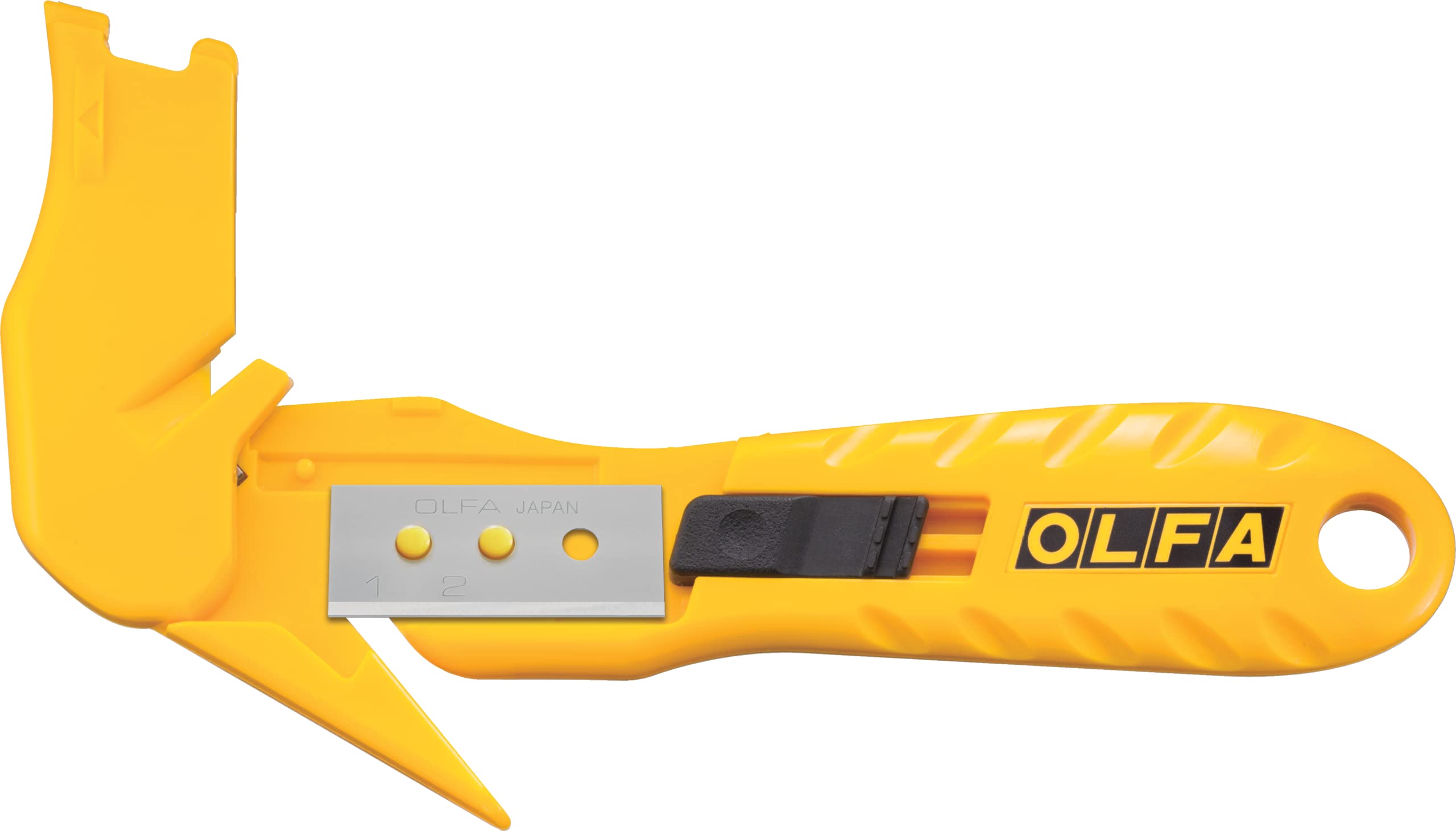 OLFA Concealed Blade Safety Utility Knife (SK-10) - Multi-Purpose Safety Cutter w/Concealed Blade, Tape Splitter, & Non Slip Ergonomic Handle, Replacement Blades: OLFA SKB-10 Safety Blades