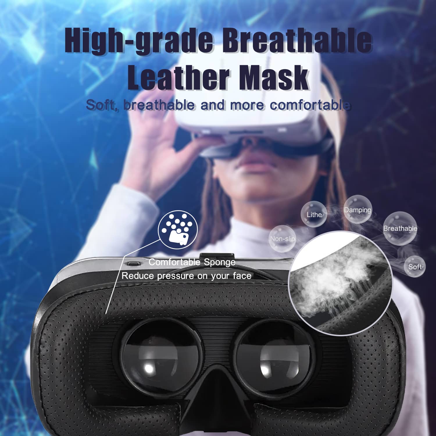 Head Strap with Battery for Oculus Quest 2, 5000mAh Fast Charging Battery Pack, Adjustable Replacement for Meta Quest 2 Elite Strap Accessories, Enhanced Comfort and Playtime in VR