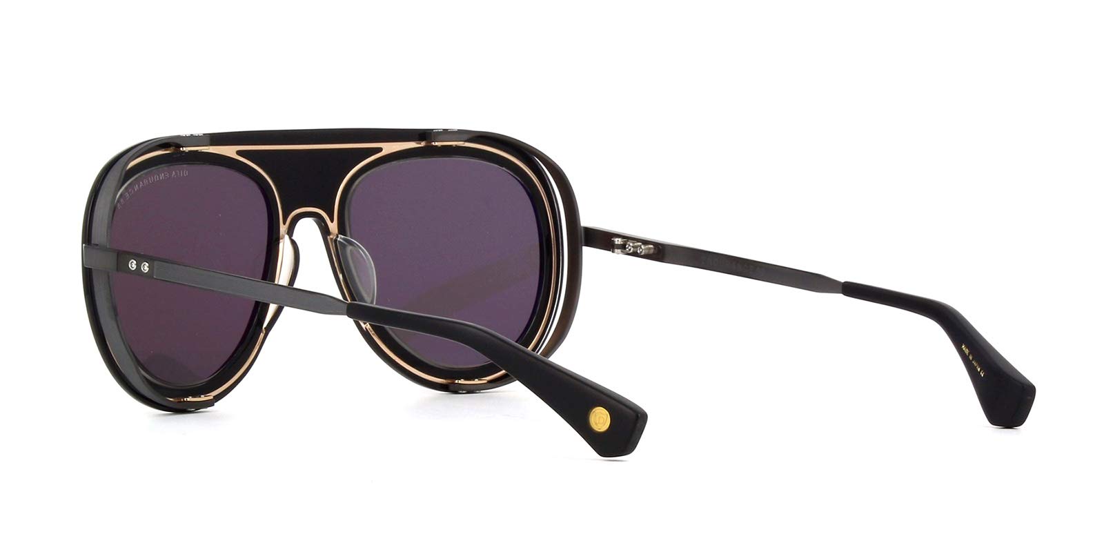 Dita Endurance-88 DTS107-55-02 Matte Black on Crystal Clear with Rose Gold Sunglasses w/Dark Grey with Black Flash Lens