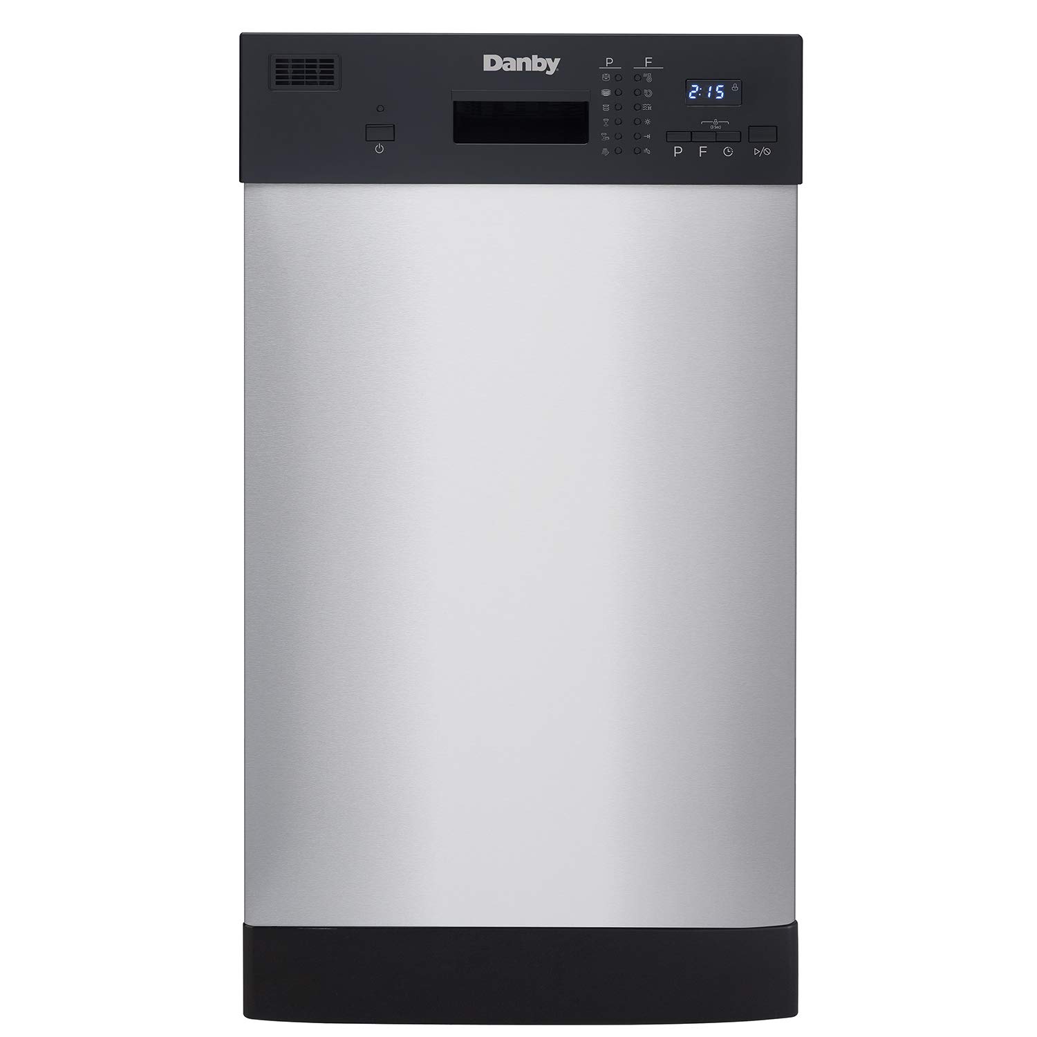 Danby 18 Inch Built in Dishwasher, 8 Place Settings, 6 Wash Cycles and 4 Temperature + Sanitize Option, Energy Star Rated with Low Water Consumption and Quiet Operation - Stainless (DDW1804EBSS)