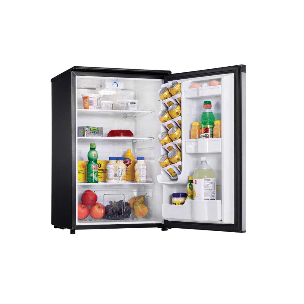 Danby 4.4 Cu. Ft. Compact Refrigerator, Black/Stainless Steel