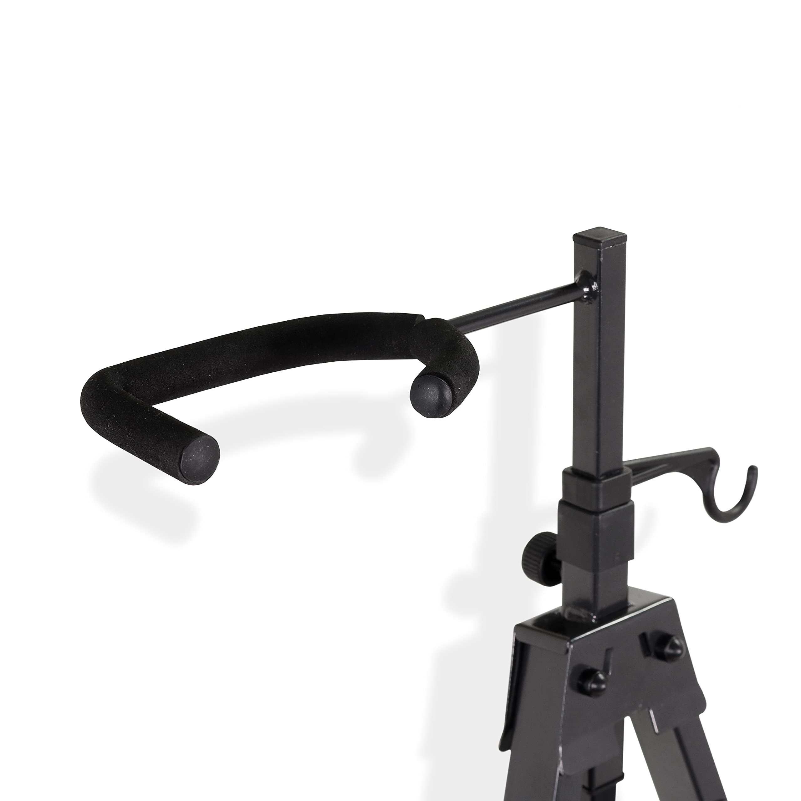 GEBRENT Cello Floor Stand with Bow Hook - Holder for Concerts, Orchestra, Performance, Music - Padded, Adjustable - with Anti-Slip Endpin Rest