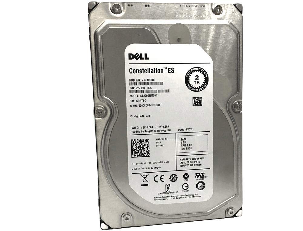 DELL/Seagate Constellation ES ST2000NM0011 2TB 7200RPM 64MB Cache SATA 6.0Gb/s 3.5" Internal Enterprise Hard Drive - 3 Year Warranty (Renewed)