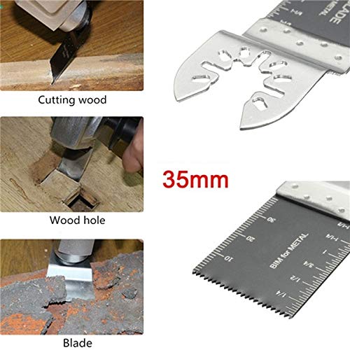 Diagtree 20PCS Bi-Metal Oscillating Multitool Quick Release Oscillating Saw Blades Fits Fein Multimaster, Porter Cable, Black&Decker, Bosch Craftsman, Ridgid, Makita, Milwaukee, Dewalt etc