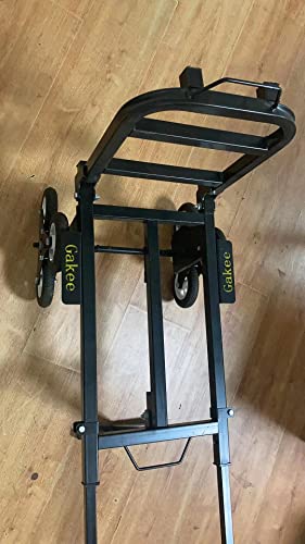 Gakee Stair Climber Cart 460LBS Capacity, Stair Climbing Cart with 6 Wheels Height Adjustable Handle Heavy Duty Foldable Hand Cart for Stairs (460 LBS)