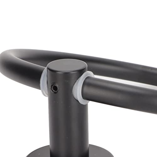 Towel Ring for Bathroom, 6.7in Diameter Towel Holder Ring, Aluminium Round Bath Towel Rings, Space Saving Ring Towel Holder, Multiuse Wall Towel Ring Holder for Bathroom Hotel(Black)