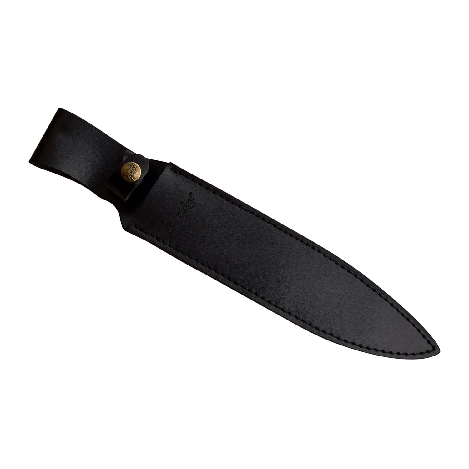Elk Ridge - Outdoors Fixed Blade Knife - Mirror Polished Stainless Steel Blade, Polished Black Wood Handle, Full Tang, Includes Leather Sheath - Hunt, Camp, Survive - ER-200-25BK