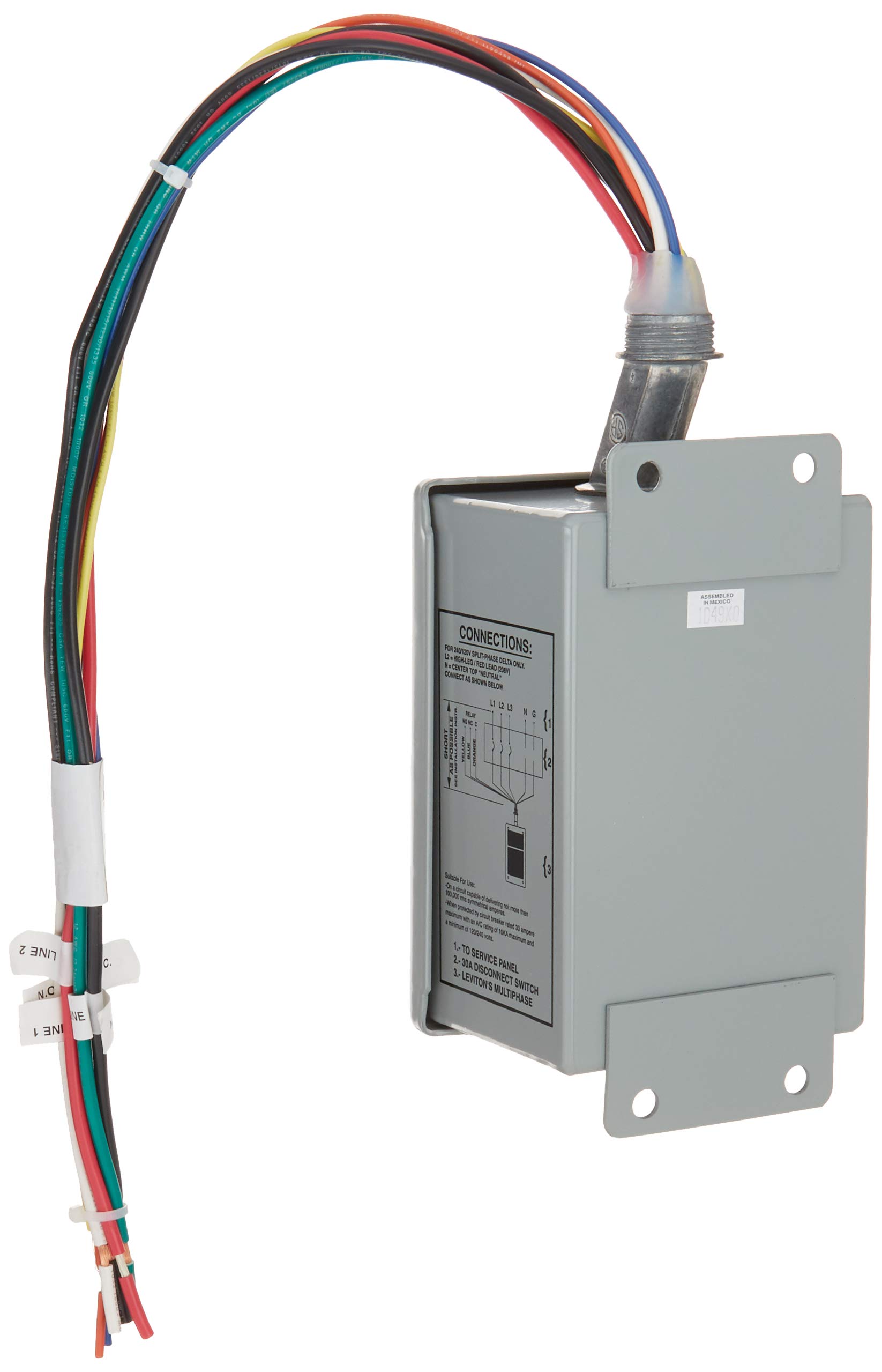 Leviton 32412-DS3 120/240/120 Volt, Hi-Leg Split Phase Delta Panel Protector, DHC and X10 Compatible, 80Ka Max Surge Current