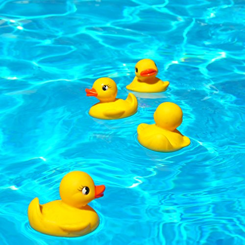 Gamie Duck Pond Matching Game for Kids Includes 20 Plastic Ducks with Numbers and 3β x 6β Inflatable Pool - Fun Memory Game - Water Outdoor Game for Children, Preschoolers, Birthday Party