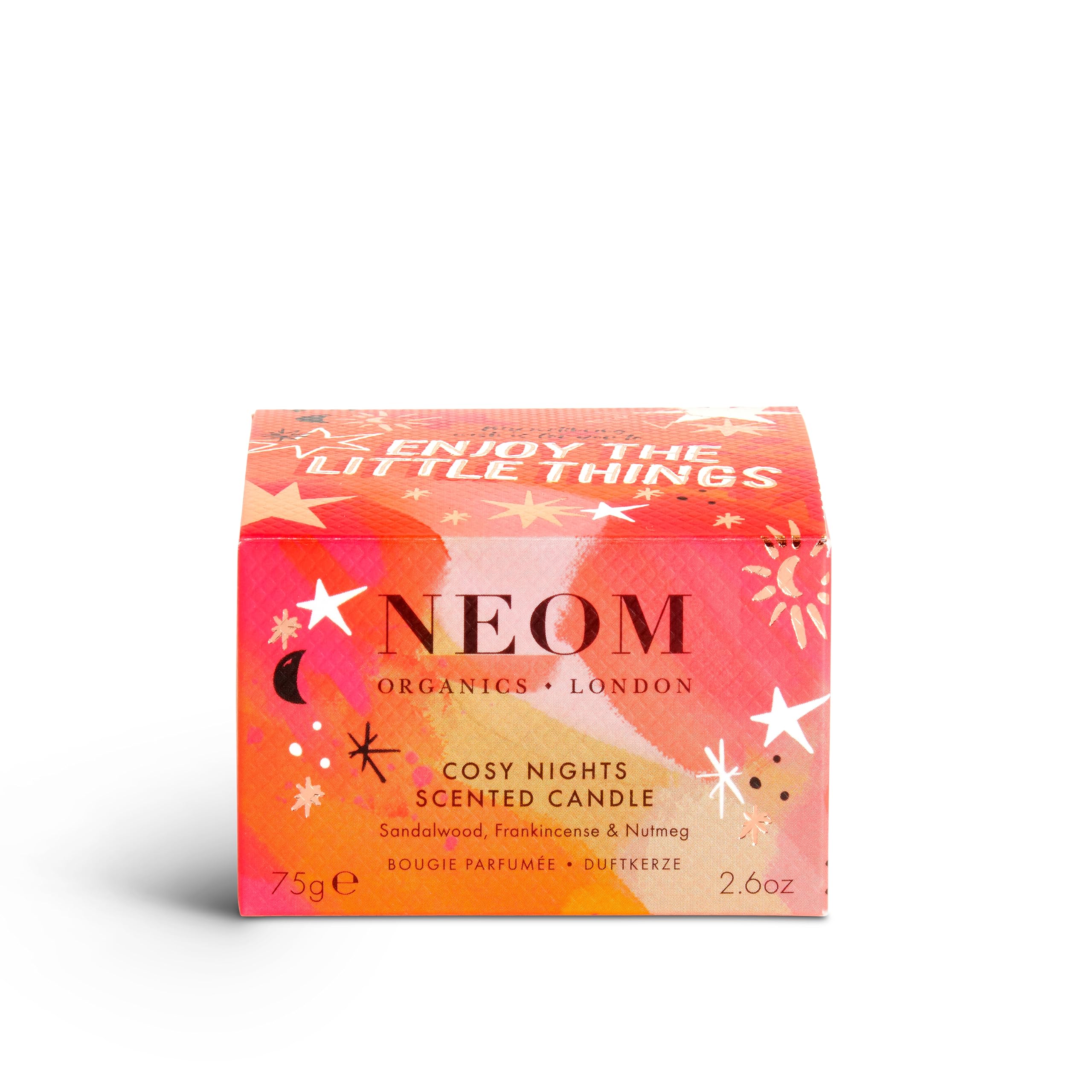 NEOM- Cosy Nights Luxury Scented Candle | Sandalwood, Frankincense & Nutmeg | Essential Oil Aromatherapy Candle | Gift… (Travel Size)