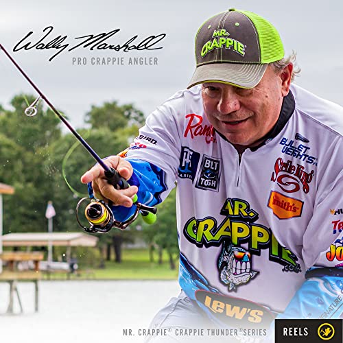 Lew's Crappie Thunder Underspin Fishing Reel, 4.3:1 Gear Ratio, Right or Left-Hand Retrieve, Crappie Thunder Green