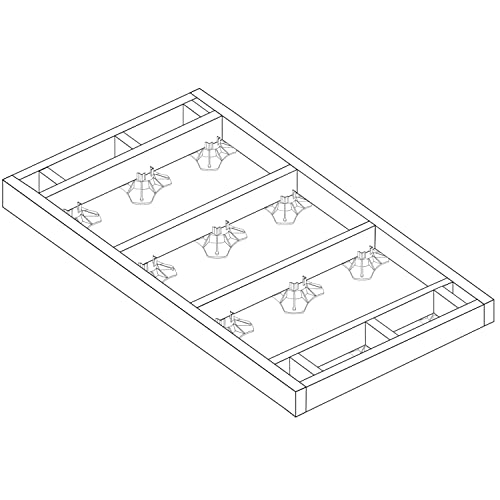 Foundation Block System for 1.5" - 2' Joist and Bearers as Well as 3.5" x 3.5" and 4" x 4" Posts, for Low Profile and Raised Decks, Sheds - DHFB1