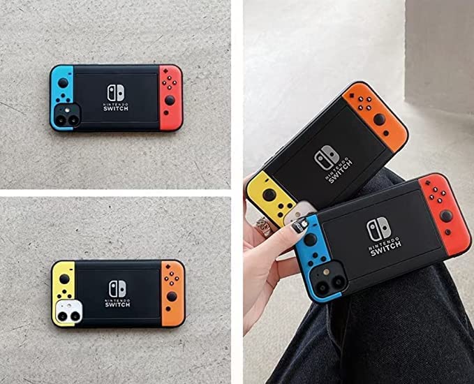 ZBDLXMD Compatible with iPhone 11 Case for Boys Kids Men, 3D Cool Video Game Controller Button Type Personalized Full Body Full Camera Protection Protective Cover Soft Cute, Blue