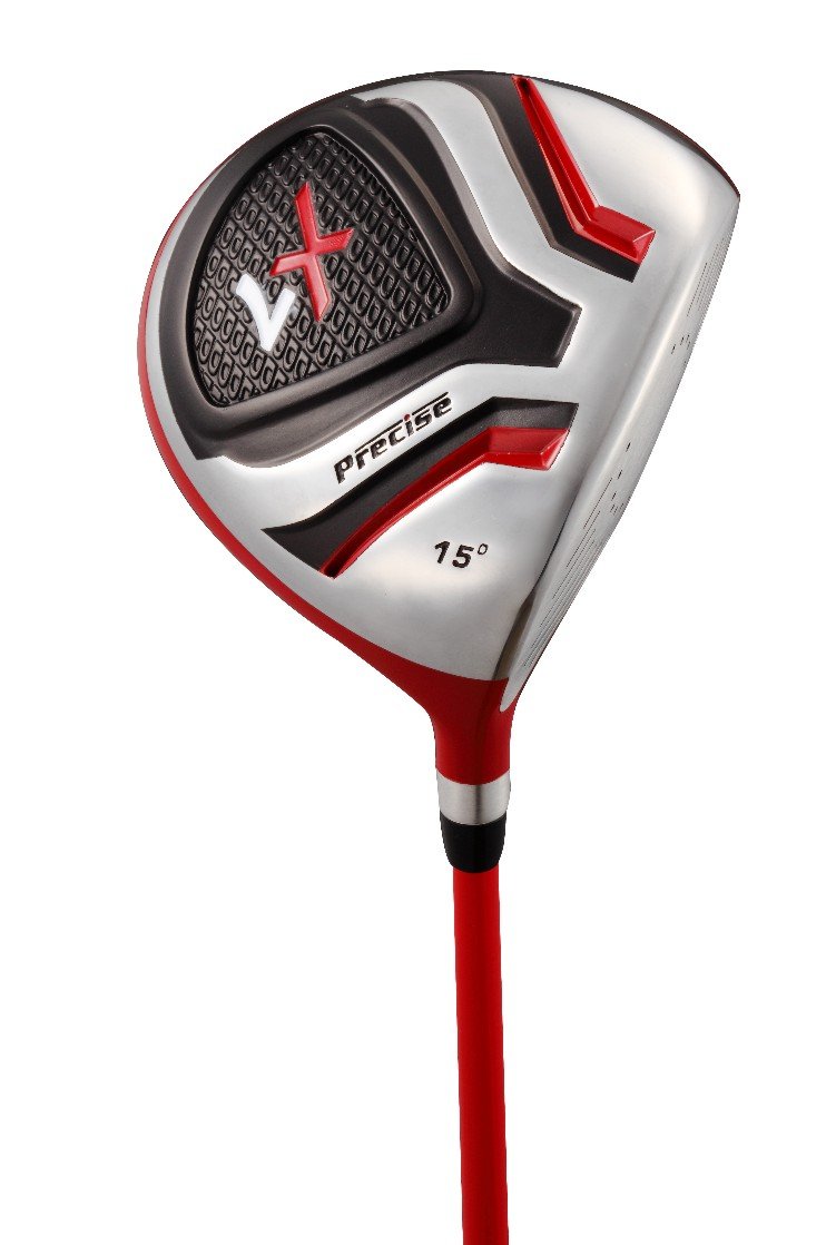 Distinctive Left Handed Junior Golf Club Set for Age 6 to 8 (Height 3'8" to 4'4") Set Includes: Driver (15"), Hybrid Wood (22*), 2 Irons, Putter, Bonus Stand Bag & 2 Headcovers