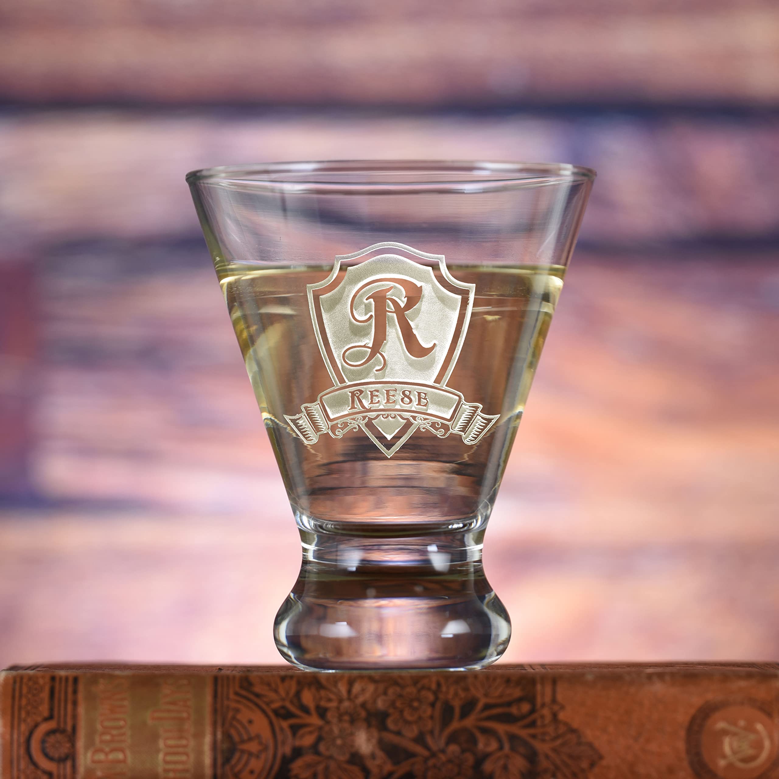Engraved Personalized Martini Cosmopolitan Glass, (Set Of 2)