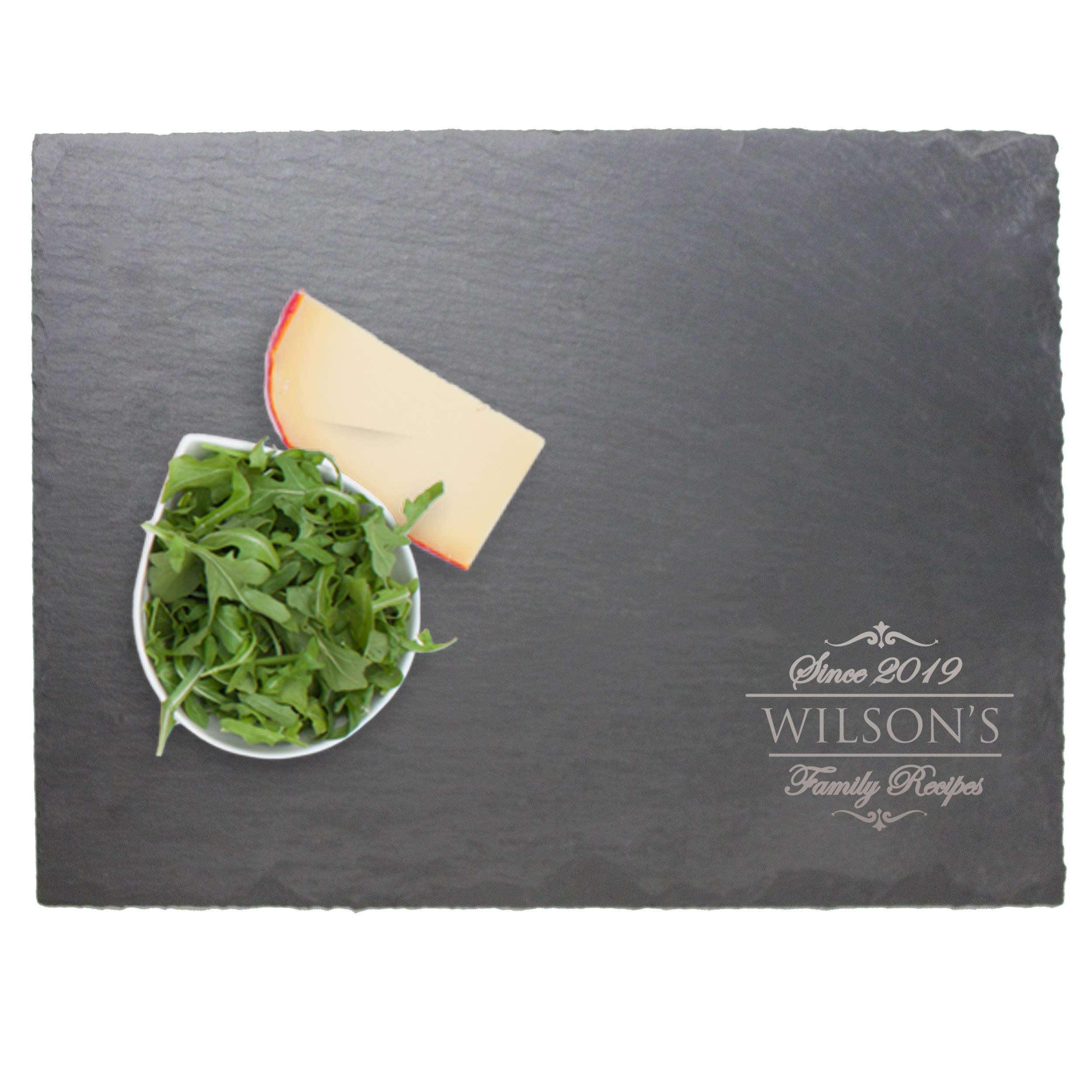 Engraved Slate Cheese Board Tray - Personalized and Custom Monogrammed