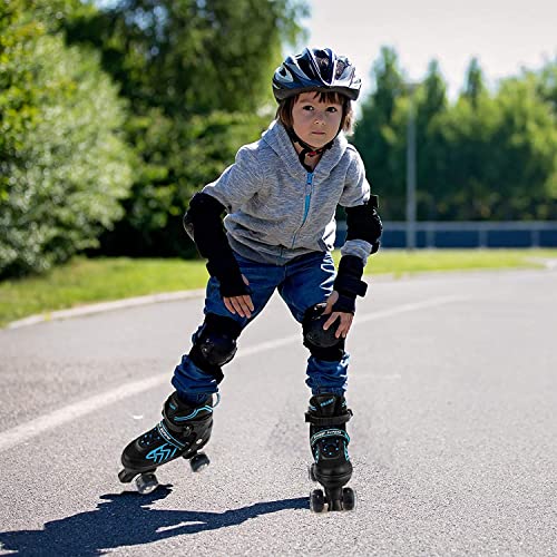 SZHZS Adjustable Toddler Kids Roller Skates with Light Up Wheels for Boys Girls Beginners for Indoor Outdoor Sports - M Size