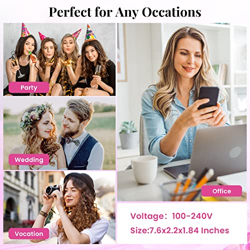 Cordless Hair Curler, Automatic Curling Iron with 6 Temps & Timer, Automatic Hair Curler, Ceramic Barrel Cordless Curler, Fast Heating Spin Curling Irons for Beginners