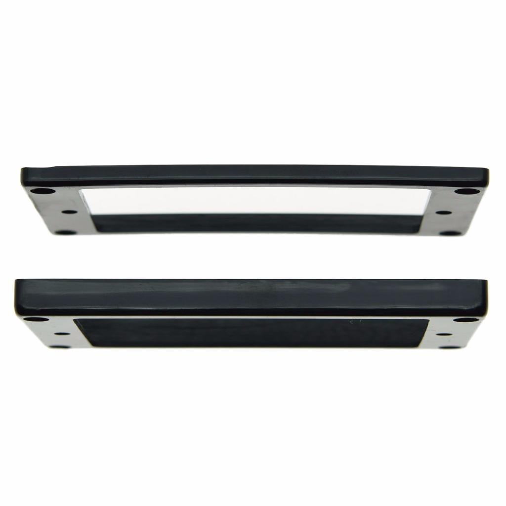 Dopro Set of 2 Plastic Humbucker Pickup Ring Pickup Mounting Frame Flat Bottom 3 * 5 for Neck and 7 * 9 for Bridge Pickup Black