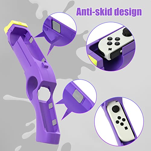 HEATFUN Switch Gun Controller, Switch Game Gun for Kids, Switch Hand Grip Compatible with Hunting Simulator 2 Nintendo Switch and other Shooting Games (Purple)