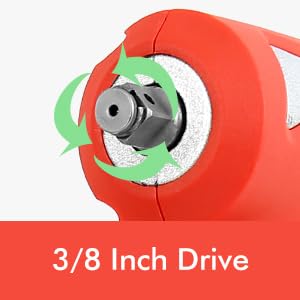 gangqiao Cordless Electric Ratchet Wrench, 90° Angular Impact 3/8 inch 88.5Ft-lbs 2100 RPM 26V Power Ratchet Wrench Kit w/ 2-Pack 3.0Ah Lithium-Ion Batteries 30-Min Fast Charge Variable Speed Trigger