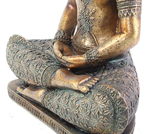 W Feng Shui 12" Thai Buddha Dhyani Mudra Home Decor Peace Statues(G16516)