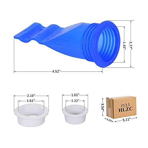 HLZC Drain Backflow Preventer, One Way Valve, Adjustable Silicone Sink Floor Drain Trap for Pipes Tubes in Toilet Bathroom Kitchen (Blue-4)