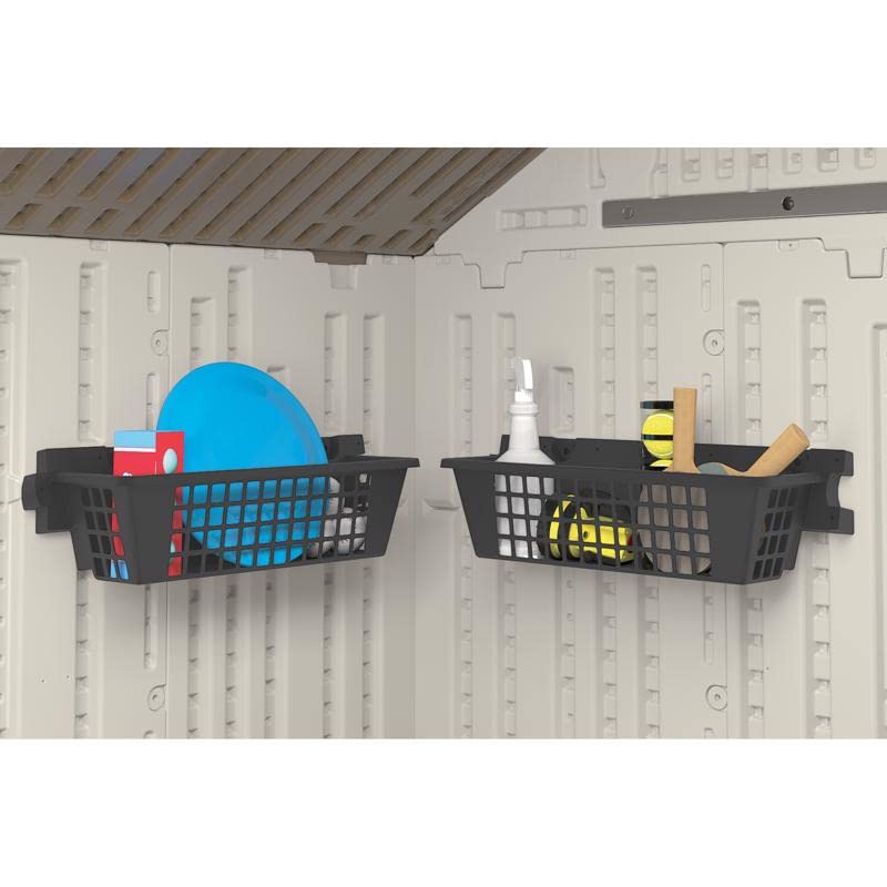 Suncast BMSBSKT2PK Baskets (2-Pack) for Select Sheds – 25”W x 7.25”D x 7”H