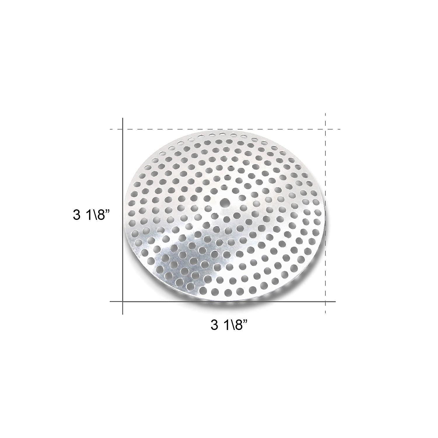 VARNAHOME Clip-Style Aluminium Bath Strainer Flat Guard, for Use As Hair Catcher, 10 Pack