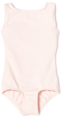 Danskin Big Girls' High Neck Tank Leotard, Petal Pink, Intermediate