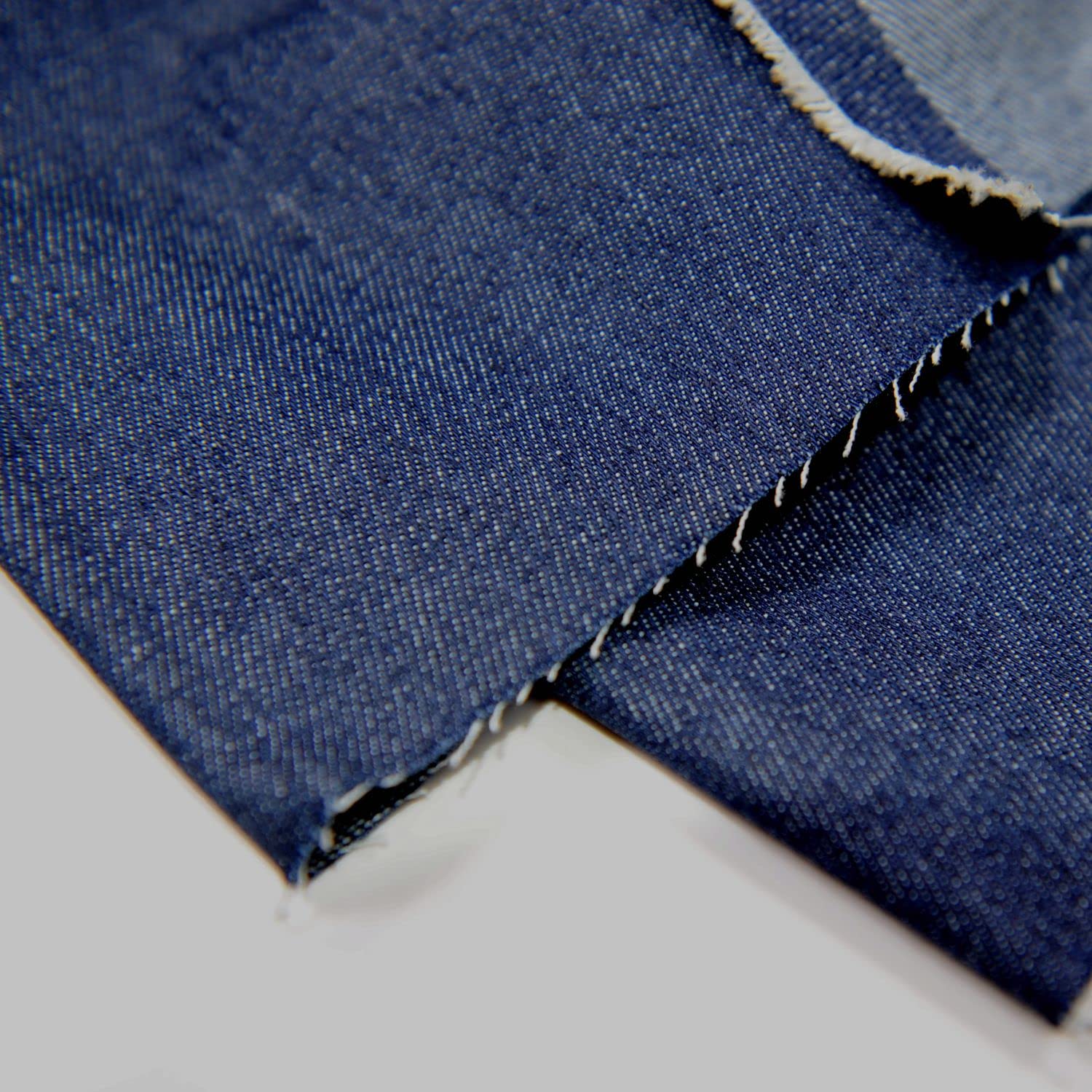 Denim 9 OZ.Indigo Washed of Deep Col 100% Cotton Fabric 62' ' Wide by The Yard(Deep-Indigo), Light-indigo