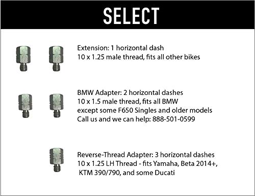 Doubletake Adventure Mirror Kit, Universal Fit Folding Motorcycle Mirrors, Guaranteed for Life. (Adventure 1.0)