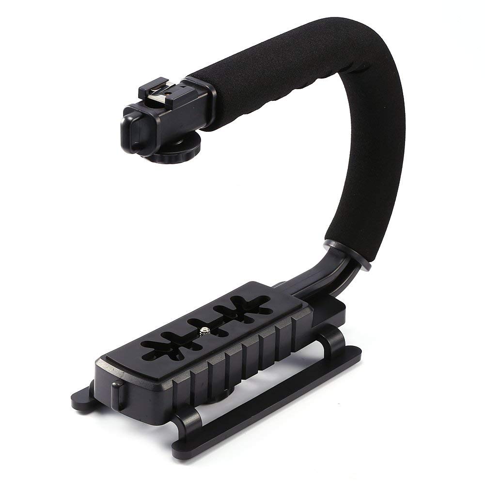 DSLR/Mirrorless/Action Camera Camcorder Phone Stabilizer, Video Action Stabilizing Handle Grip Handheld Stabilizer for Skateboard Travel Wedding Video Shooting