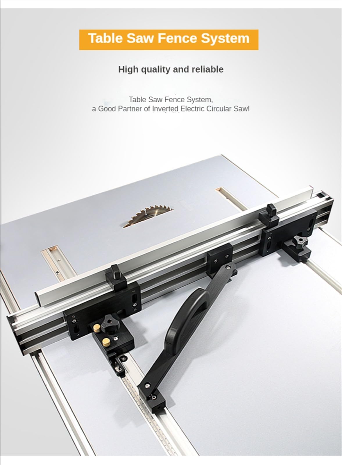 New Aluminum Alloy Table Saw Fence System,31.5/40inch Flip Modification Router Circular Saw Fence, DIY Wood Working Tools And Accessories (Size : 1000mm)