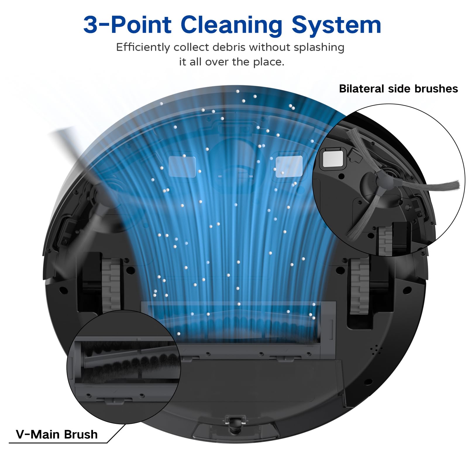 Coredy Robot Vacuum, R650 Ultra Robotic Vacuum with 2200 Pa Strong Suction, Gyro Dynamic Navigation, Z-zag Cleaning Path, App Control, Real Time Map, Compatible Alexa, Ideal for Carpet, Hard Floor