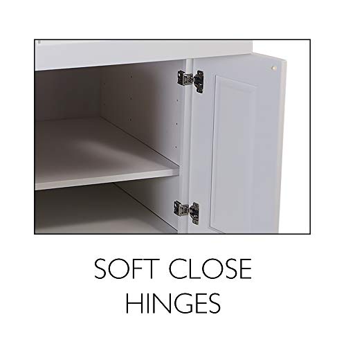 Design House 561704 Brookings Unassembled Shaker Tall Wall Kitchen Cabinet, 18x30x12, White