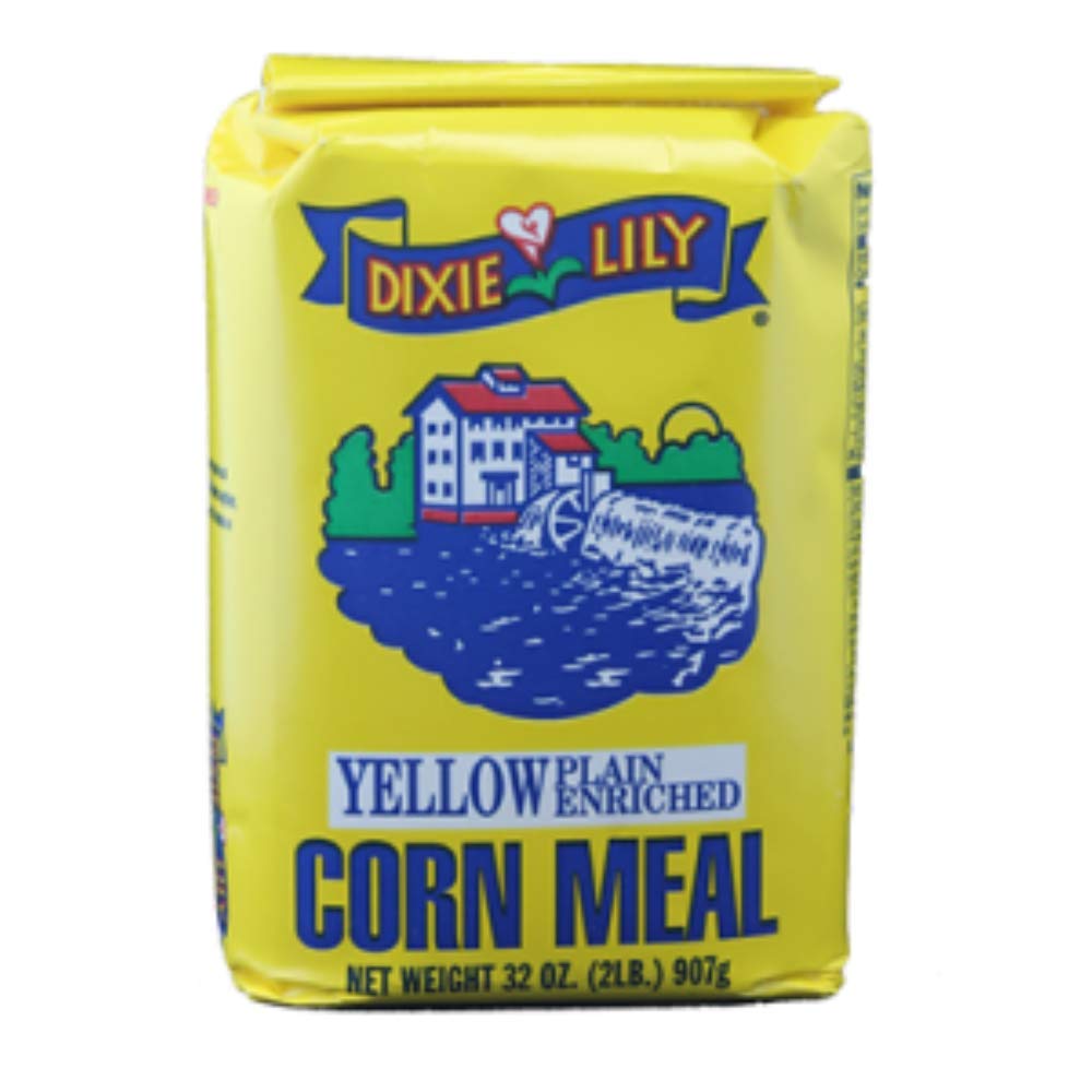 Dixie Lily 32 oz Plain Yellow Corn Meal Coarse Ground Pack of 3