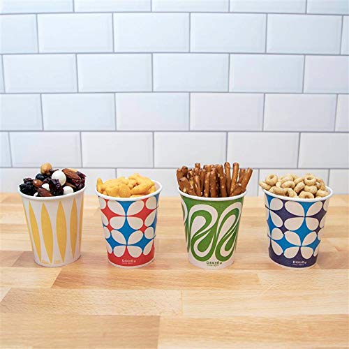 Dixie Multi-Purpose, 5 oz Paper Cups, Box of 100 Cups, Colors/Styles Vary, Multicolor (15964)