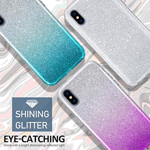 MATEPROX iPhone Xs Max case,Bling Sparkle Cute Girls Women Protective Case for iPhone Xs max 6.5"(Pink)