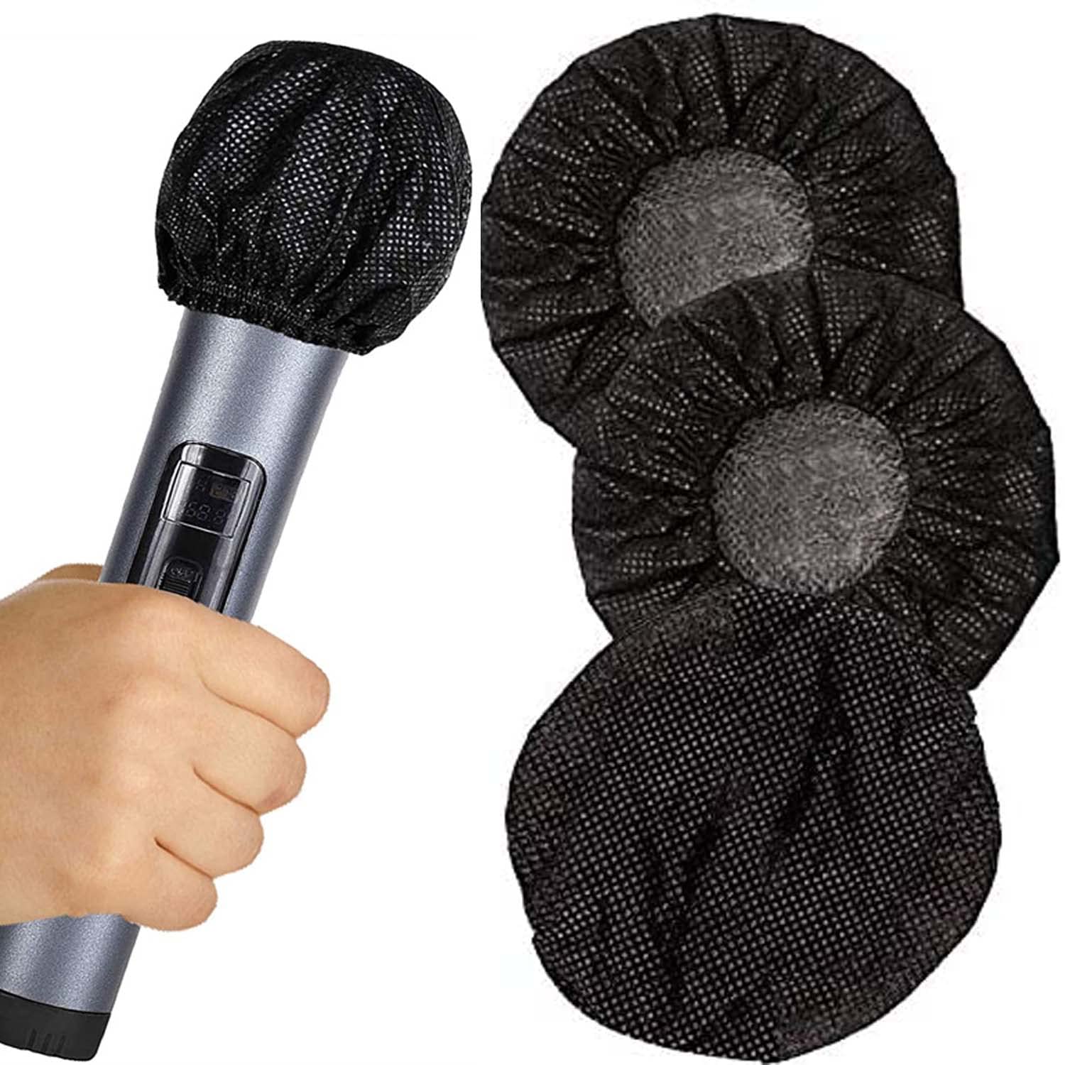 FancyStyle Pack of 200 Disposable Microphone Covers Non-woven Sanitary Mic Covers Individually Wrapped