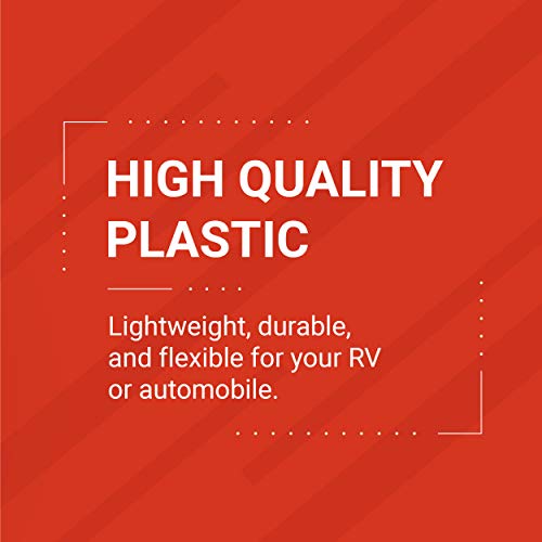 Trim-Lok Drip Rail, White β 1/2β Height, 25β Length β PVC Plastic Rain Gutter for Cars, Vans, and RVs, Easy to Install Flexible Drip Rail Molding to Control Water Runoff, Durable 3M Tape Included