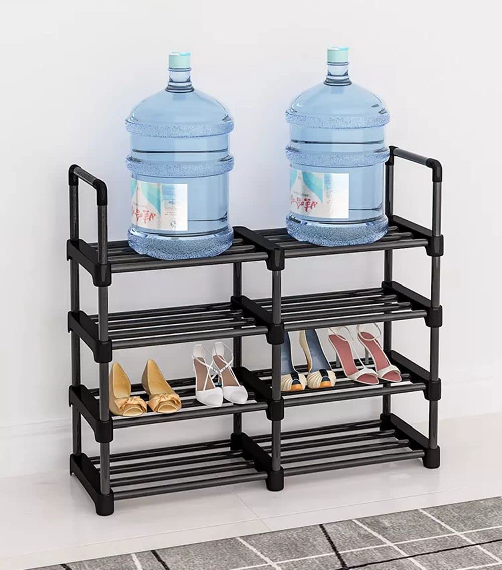 XIHAMA Shoe Rack 5 Tiers Tall Shoe Rack for Entryway 20-24 Pairs Shoe and Boots Sturdy Organizer Storage Shelf Space Saving Large Shoe Tower Durable Black Metal Stackable Shoe Cabinet