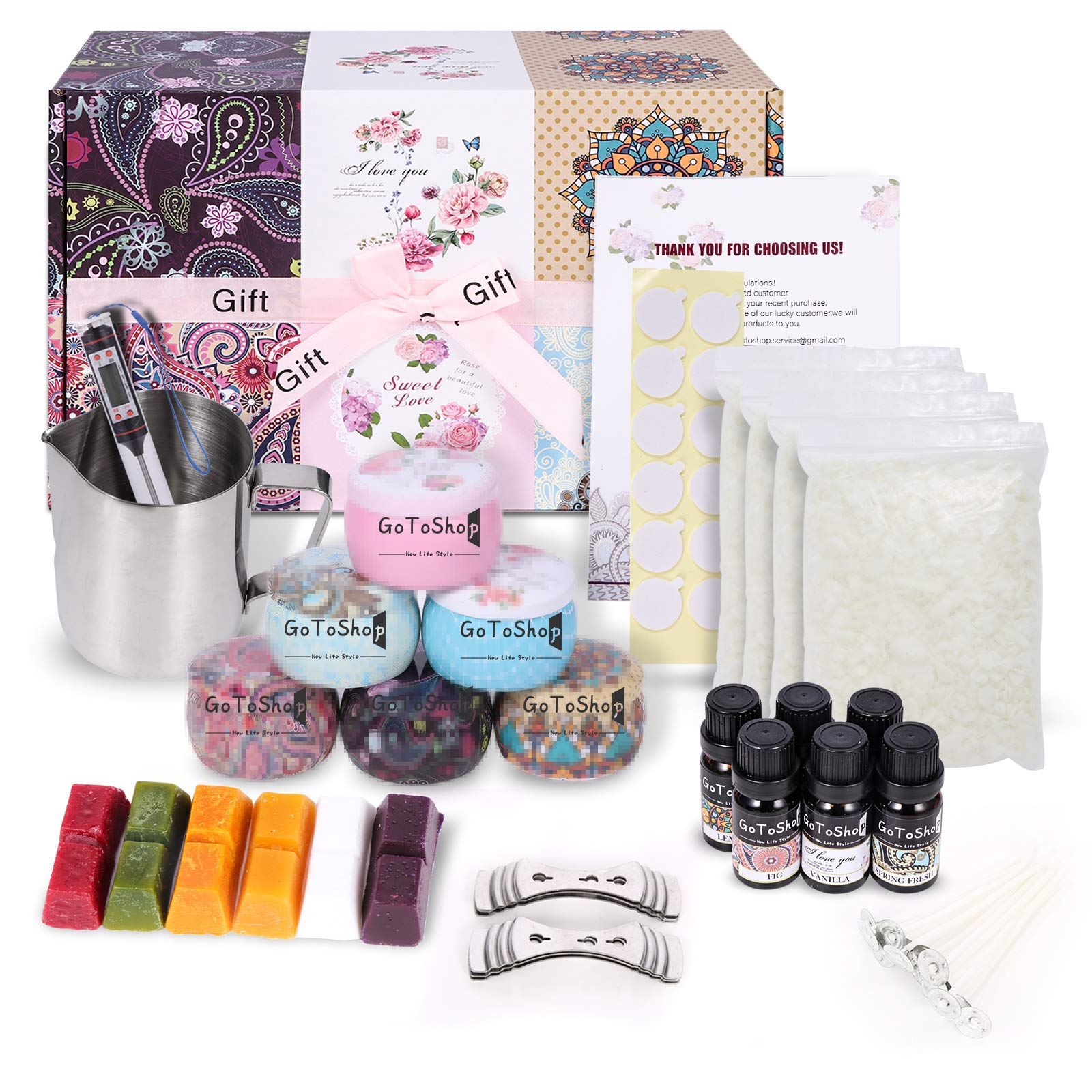 DIY Candle Making Kit β Make Your Own Scented Candles β Arts and Crafts Supplies for Kids, Teens, Adults β Natural Soy Wax β Large Size